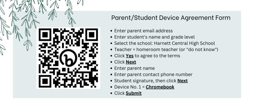 Parent/Student Device Agreement | Harnett Central High School