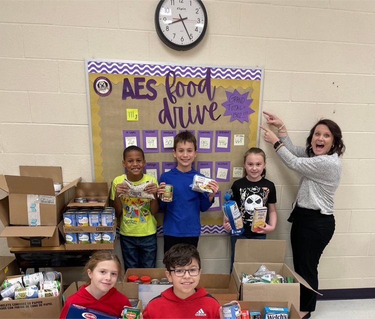 Angier Elementary Third Graders Lead Food Drive | Harnett County Schools
